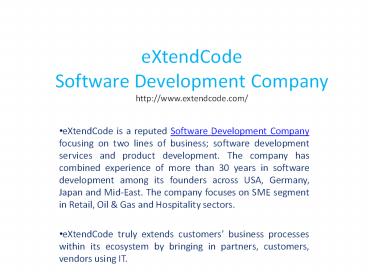 PPT – Software Development Company India PowerPoint presentation | free ...