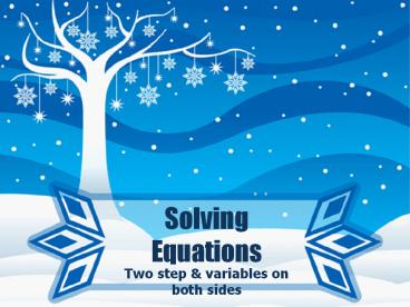 Solving Equations presentation | free to download