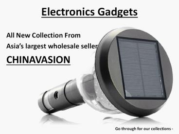 electronics gadgets presentation | free to download