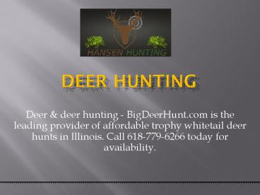 Deer Hunting presentation | free to download