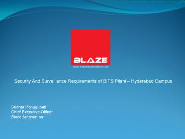 PPT – Bits Pilani Solar Power Fencing by Blaze Automation PowerPoint ...