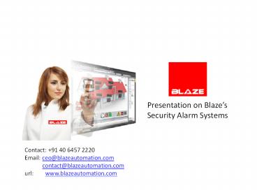 PPT – Blaze Automation security alarms product profile May 2012 ...