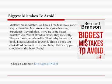 PPT – Biggest Mistakes To Avoid PowerPoint presentation | free to ...