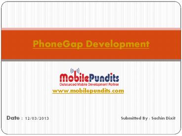 Basics of PhoneGap development presentation | free to download