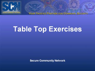 PPT – Table Top Exercises PowerPoint presentation | free to view - id ...