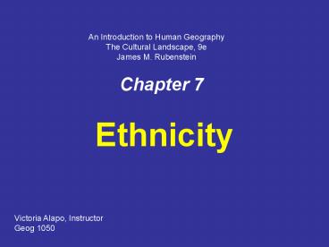 PPT – Ethnicity PowerPoint presentation | free to view - id: 3cd8c2-MGM4M