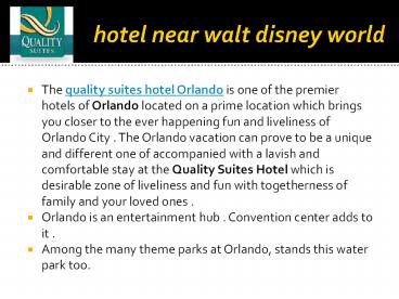 hotel near walt disney world presentation | free to download