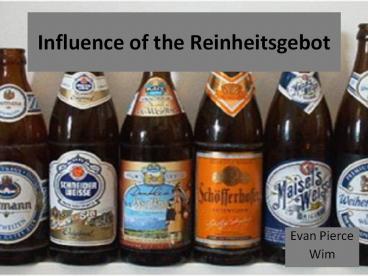 Influence of the Reinheitsgebot presentation | free to download