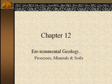 Environmental Geology, presentation | free to view