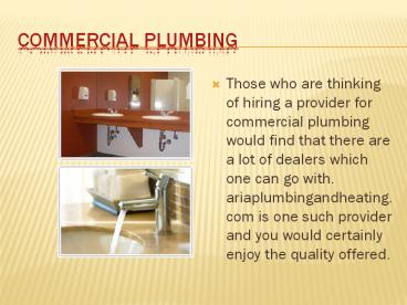 PPT – Commercial Plumbing PowerPoint presentation | free to download ...