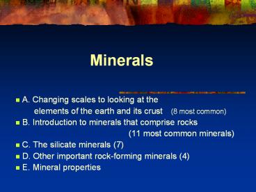 PPT – Minerals PowerPoint presentation | free to download - id: 3cf047 ...