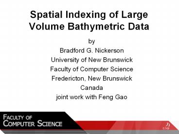 PPT – Spatial Indexing of Large Volume Bathymetric Data PowerPoint ...