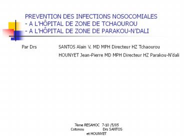 prevention des infections nosocomiales - a l h pital de zone presentation | free to view