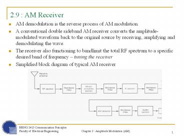 PPT – 2.9 : AM Receiver PowerPoint presentation | free to download - id ...