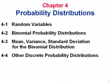 Chapter 4 Probability Distributions presentation | free to download