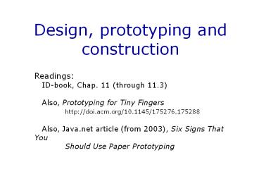PPT – Design, prototyping and construction PowerPoint presentation ...