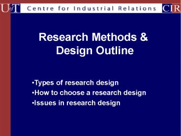 Research Methods presentation | free to download