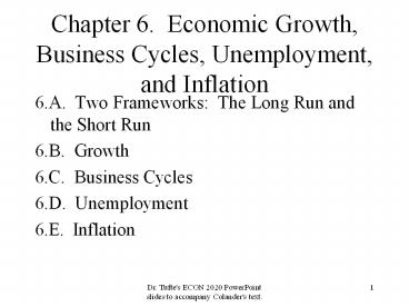 Chapter 6. Economic Growth, Business Cycles, Unemployment, and ...