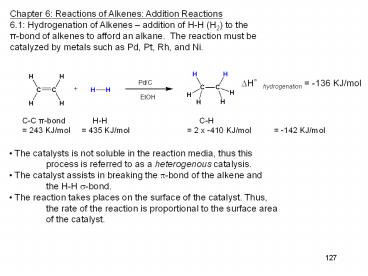 Chapter 6: Reactions of Alkenes: Addition Reactions presentation | free ...