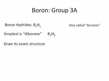 Boron: Group 3A presentation | free to download