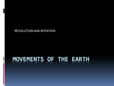 movement of earth presentation | free to download