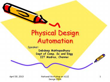 Physical Design Automation presentation | free to download