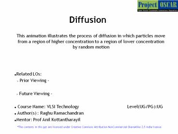 Diffusion presentation | free to view