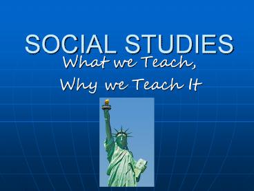 SOCIAL STUDIES presentation | free to view