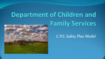 PPT – Department of Children and Family Services PowerPoint ...