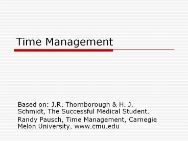 PPT – Time Management PowerPoint presentation | free to download - id ...