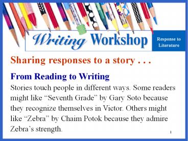 PowerPoint Presentation - Response to Literature presentation | free to ...