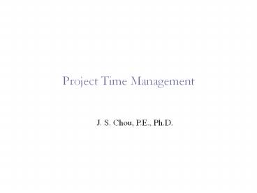 Project Time Management presentation | free to download