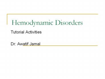 Hemodynamic Disorders presentation | free to download
