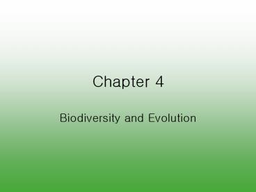 Biodiversity and Evolution presentation | free to view