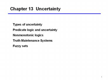 PPT – Chapter 13 Uncertainty PowerPoint presentation | free to download ...