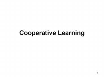 Cooperative Learning presentation | free to view