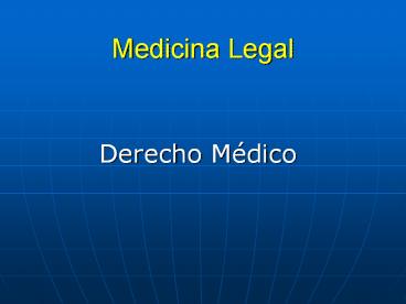PPT – Medicina Legal PowerPoint presentation | free to download - id ...