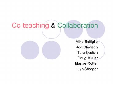 Co-teaching & Collaboration presentation | free to view