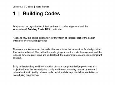 1 | Building Codes presentation | free to view