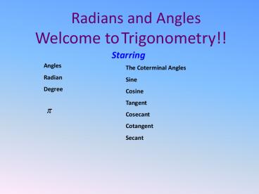 Radians and Angles presentation | free to download