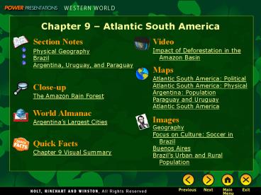 PPT – Chapter 9 – Atlantic South America PowerPoint presentation | free ...