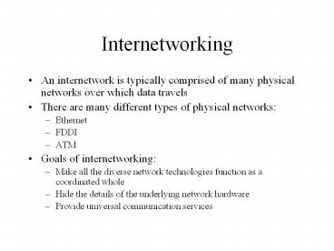 Internetworking presentation | free to download