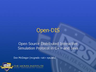 Open-DIS presentation | free to download