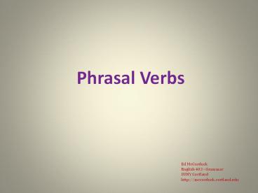 Phrasal Verbs presentation | free to download