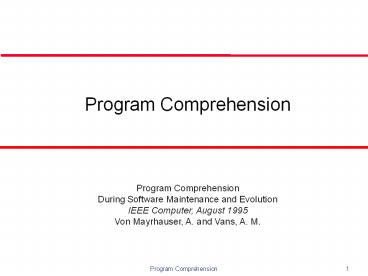 Introduction to Software Evolution and Maintenance presentation | free ...