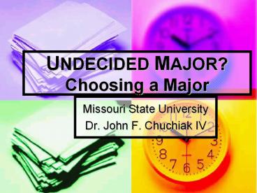 UNDECIDED MAJOR? Choosing a Major presentation | free to view
