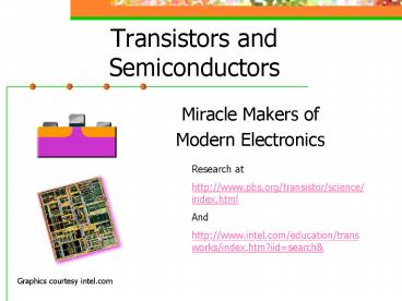 PPT – Transistors and Semiconductors PowerPoint presentation | free to ...