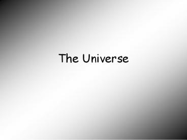 The Universe presentation | free to download