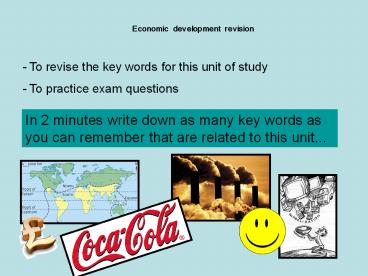 PPT – Economic development revision PowerPoint presentation | free to ...