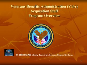 PPT – Veterans Benefits Administration (VBA) Acquisition Staff Program ...